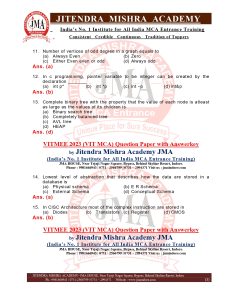 VITMEE 2023 (VIT MCA) | Jitendra Mishra Academy | Indore MP